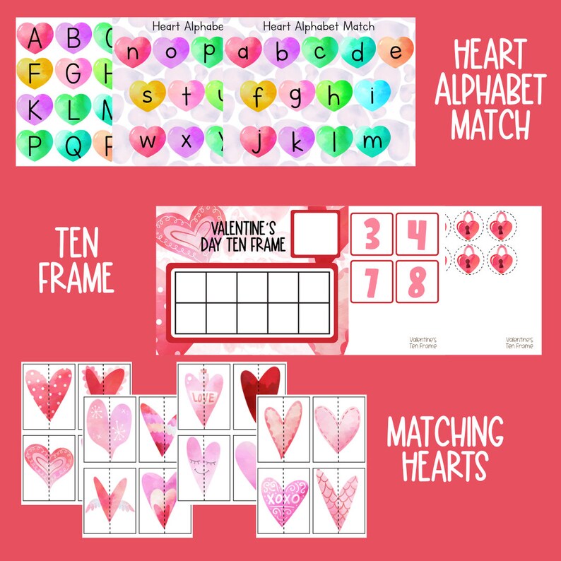 Valentine's Day Bundle, Preschool Printable, Valentine's Day Pintables ...