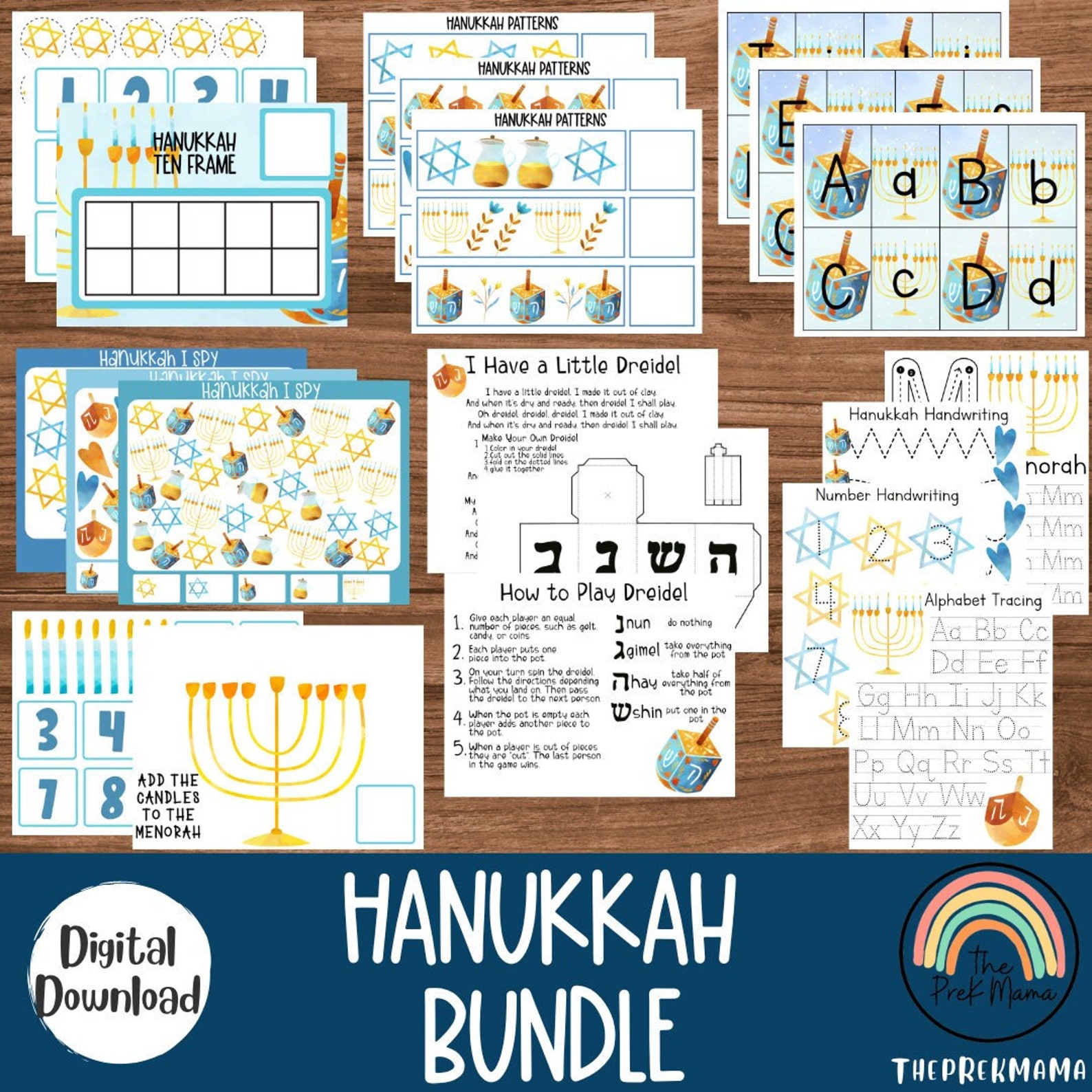 Hanukkah Bundle Hanukkah Preschool Printable Preschool - Etsy