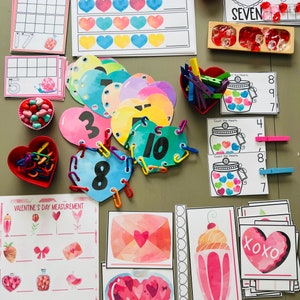 Valentine's Day Math Bundle, Preschool Printable, Valentines Pintables ...