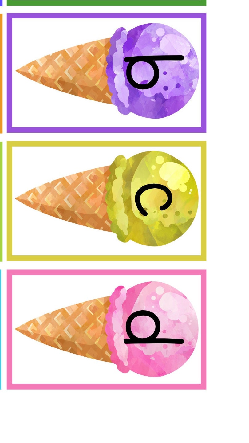 Ice Cream Sight Words, Preschool Worksheet, Preschool Printable ...