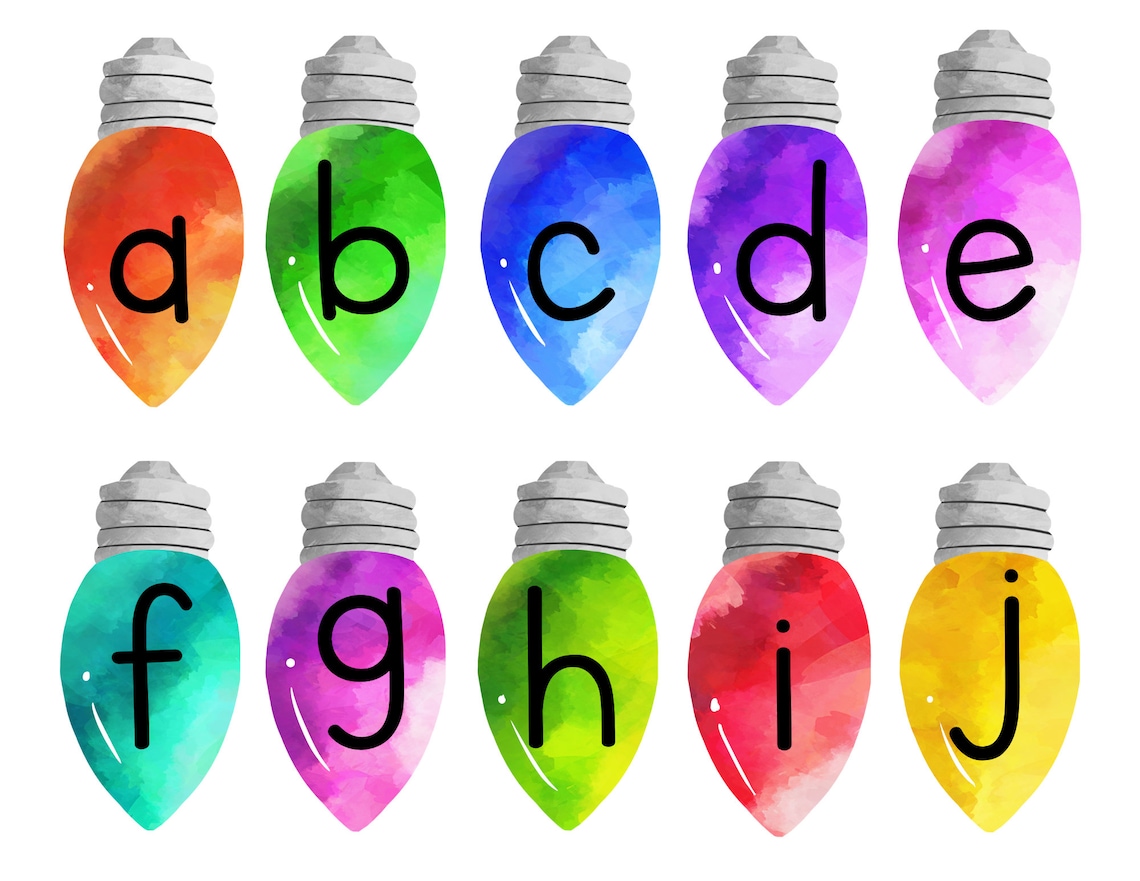 Christmas Lights Alphabet Match Christmas Preschool - Etsy