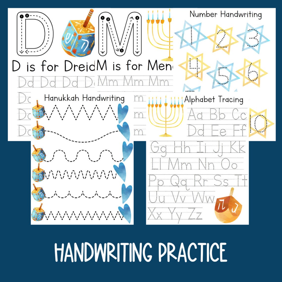 Hanukkah Bundle Hanukkah Preschool Printable Preschool - Etsy