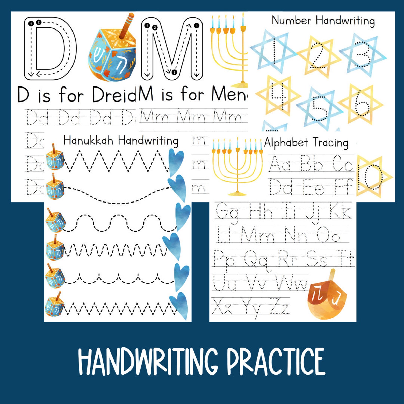 Hanukkah Bundle Hanukkah Preschool Printable Preschool - Etsy