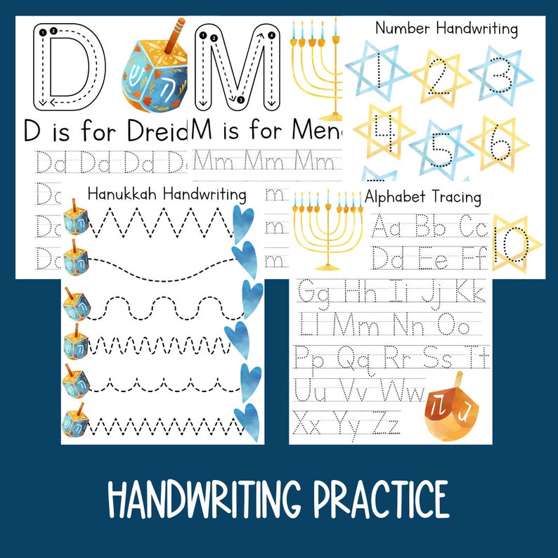 Hanukkah Bundle Hanukkah Preschool Printable Preschool - Etsy