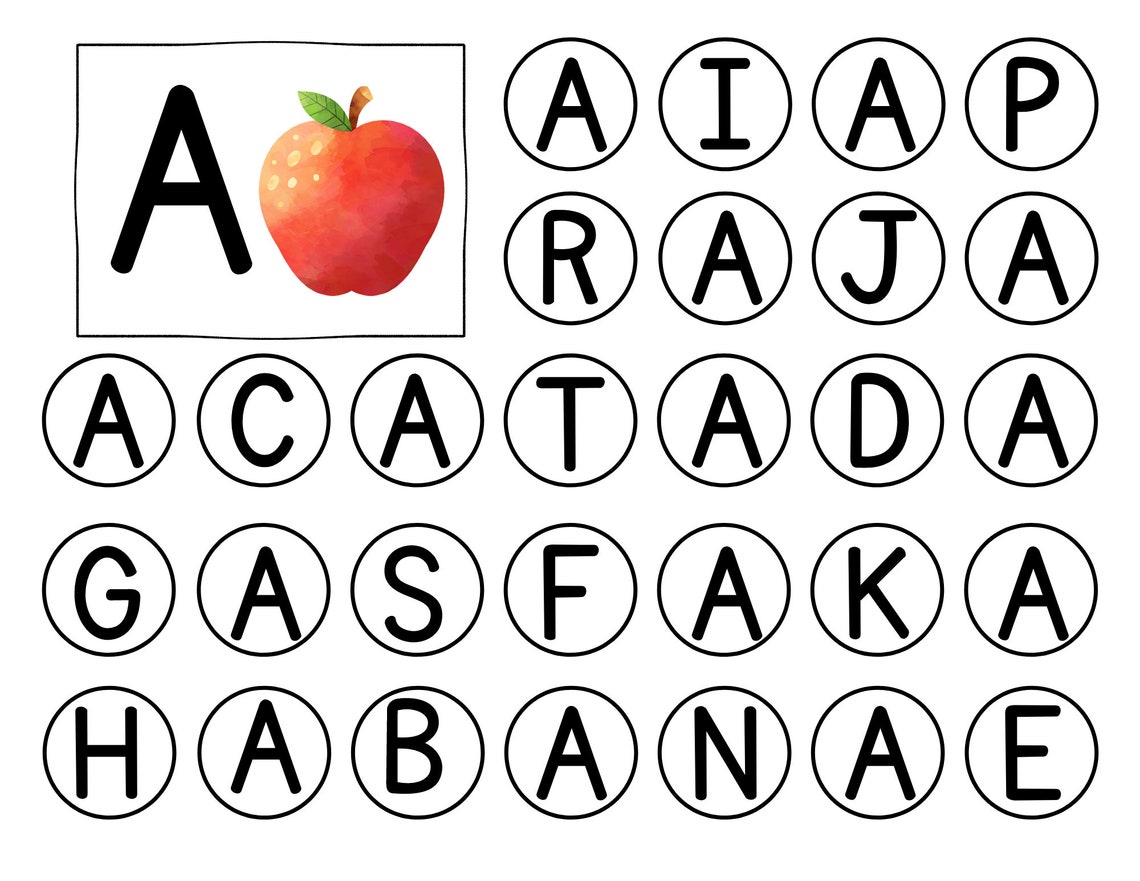 Alphabet Dot Markers Dab Markers Preschool Printable - Etsy