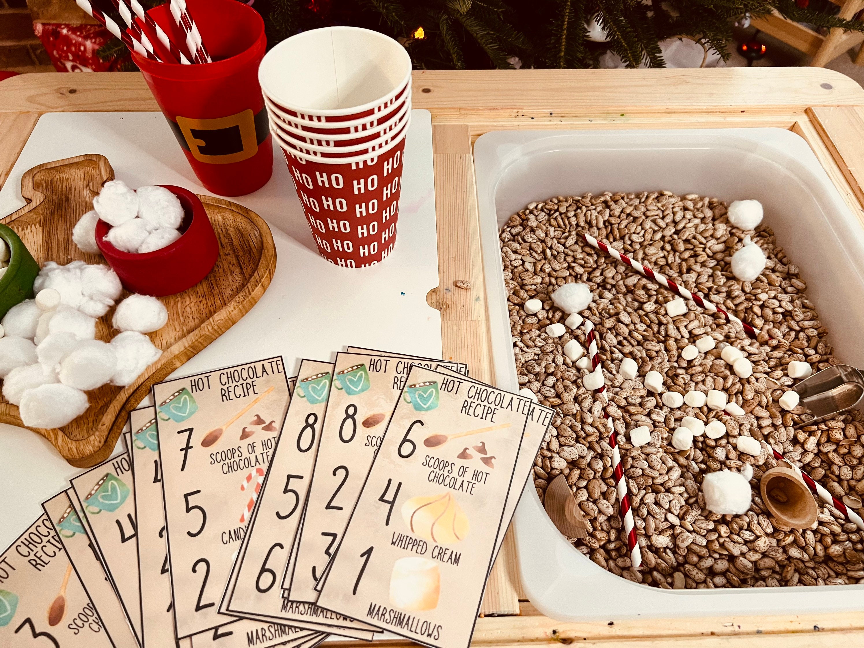 Hot Chocolate Recipe Cards Montessori Materials Sensory Bin - Etsy