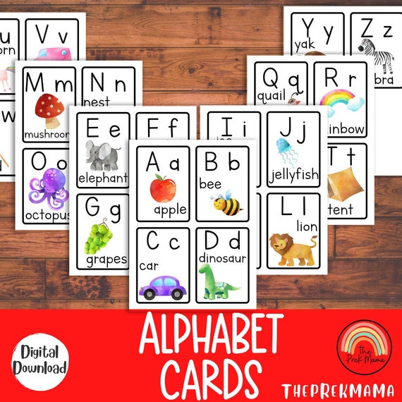 Tarjetas De Letras Preescolares Tarjetas Flash Del Alfabeto, Juguetes