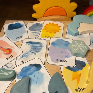 Weather Flash Cards, Preschool Printable, Preschool Learning ...