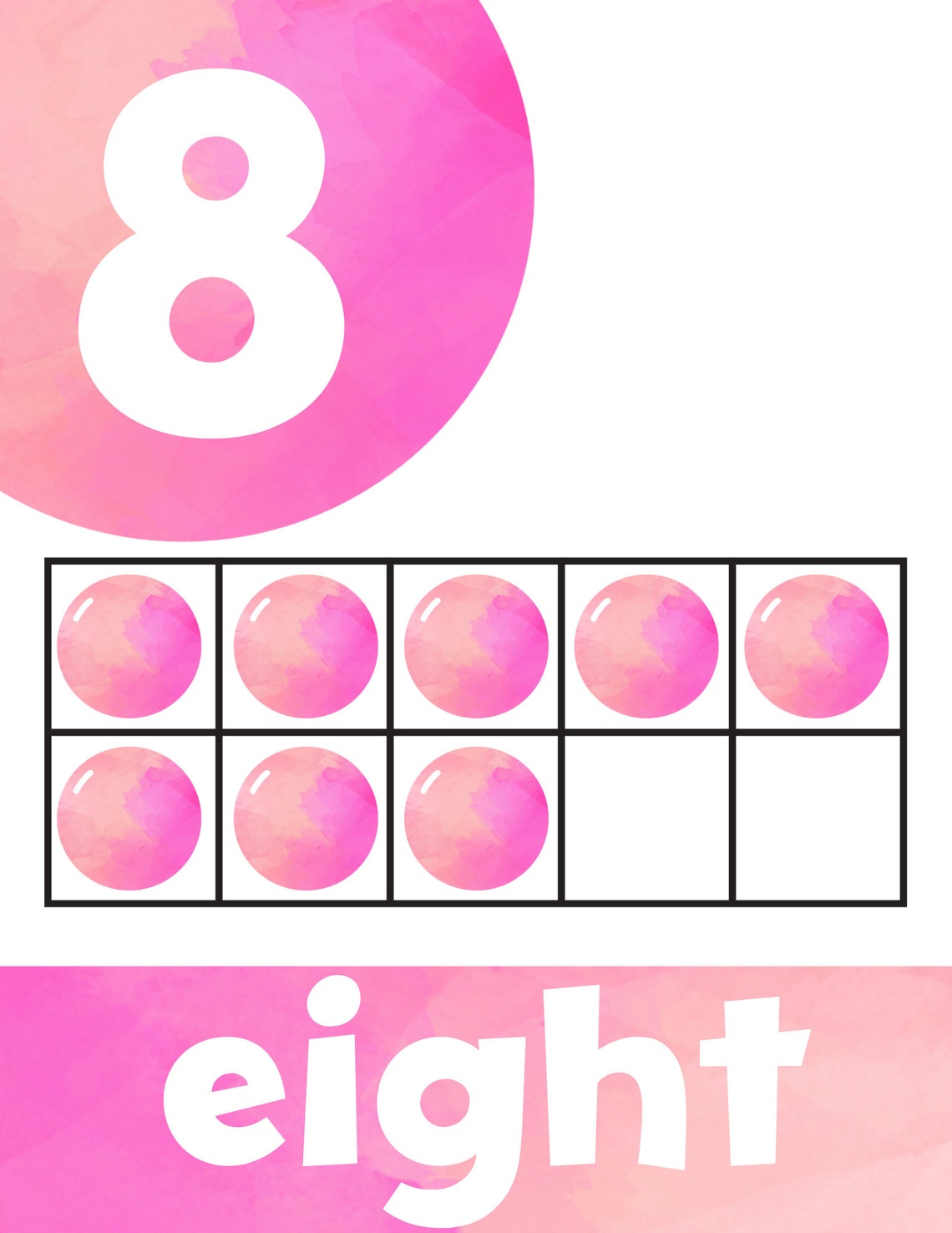 Number Ten Frame Posters Math Activity Preschool Printable - Etsy