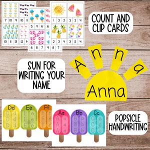 Summer Bundle, Preschool Worksheet, Preschool Printable, Montessori ...