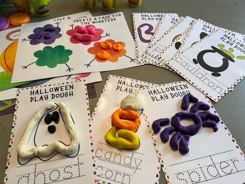 Halloween Play Dough Activities Halloween Preschool - Etsy