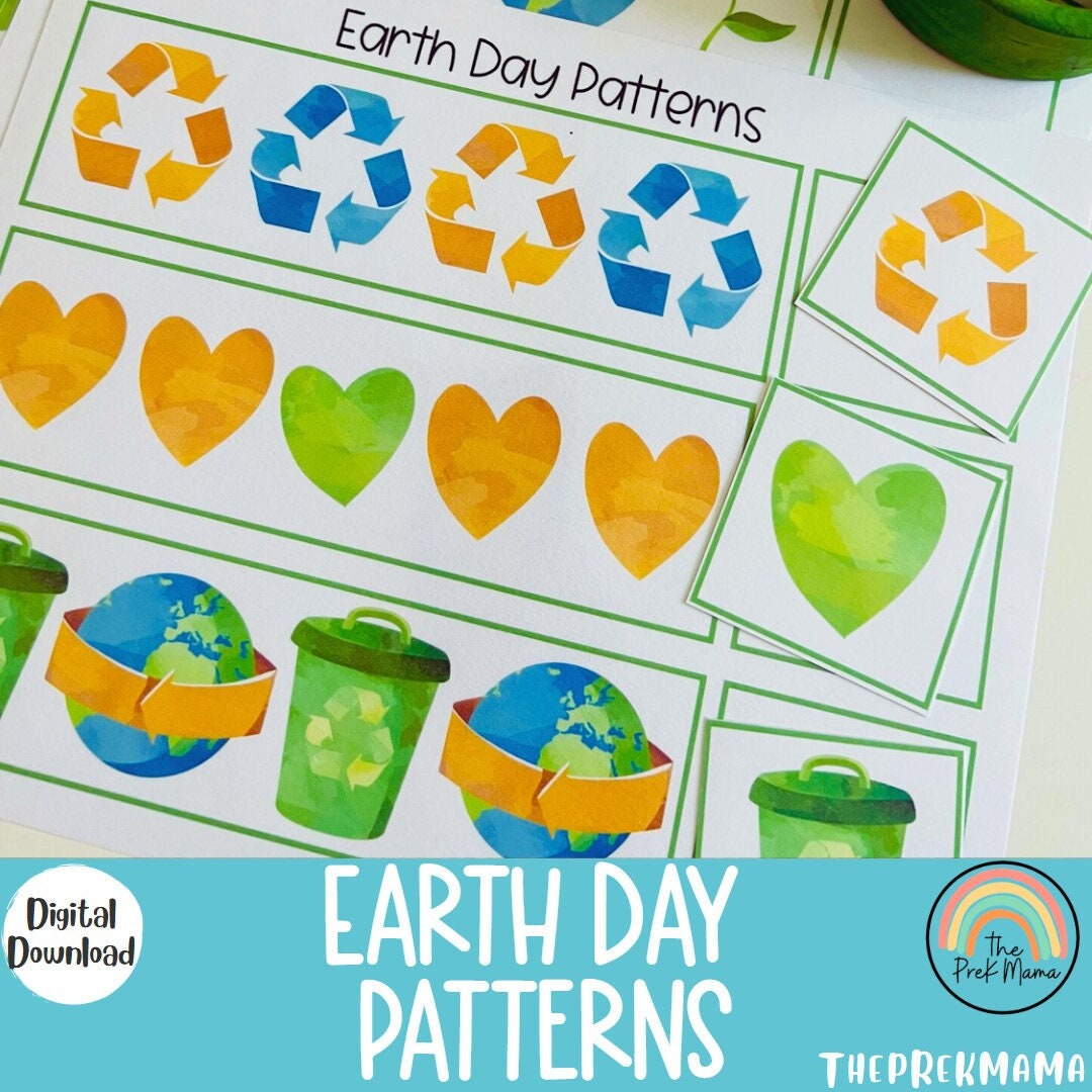 Earth Day Patterns, Preschool Worksheet, Preschool Printable ...