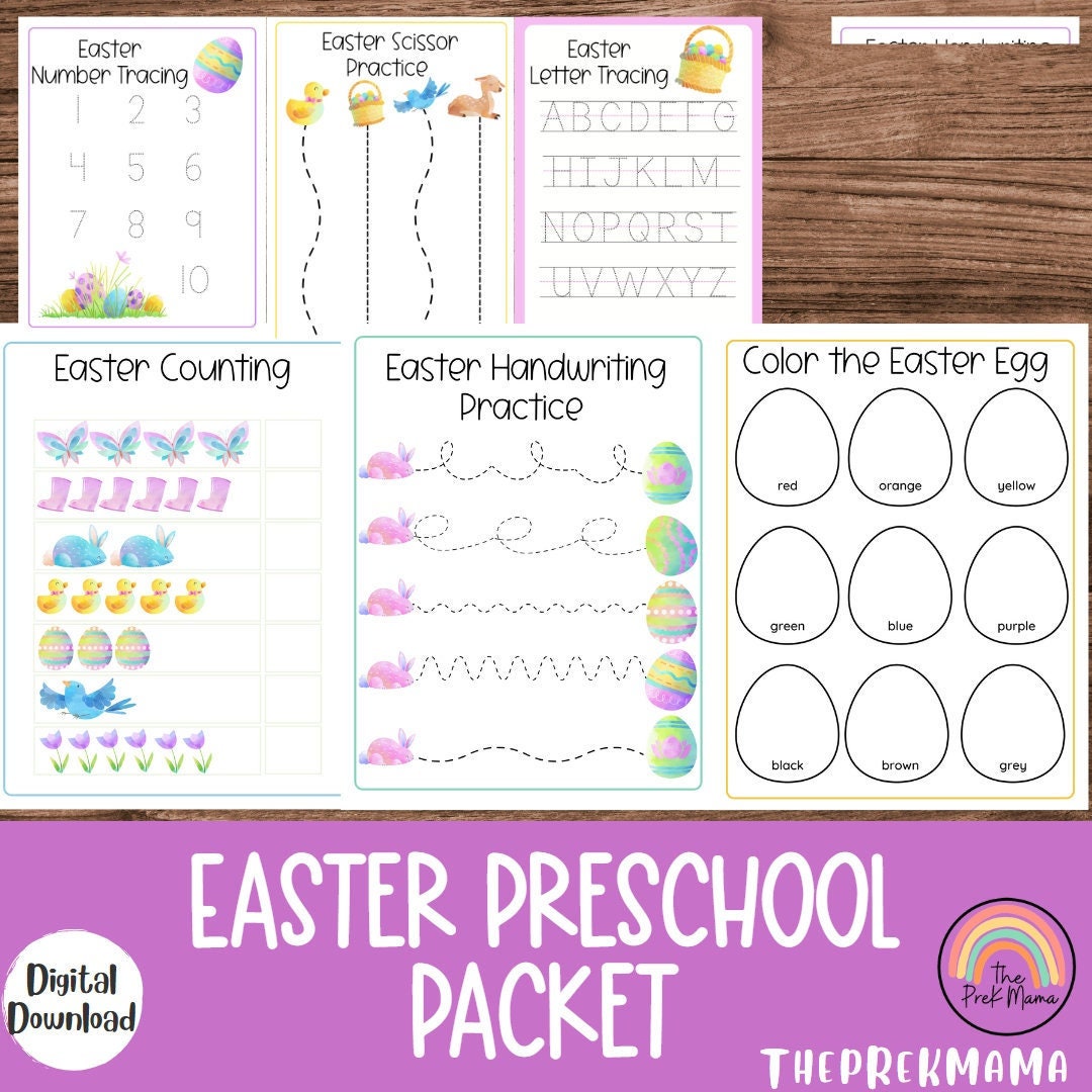 Easter Preschool Packet, Preschool Worksheets, Preschool Printable ...