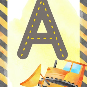 Construction Road Alphabet Posters, Preschool Printable, Educational ...
