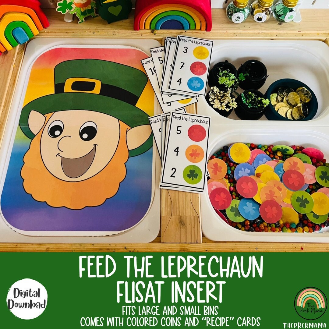 Feed the Leprechaun Flisat Inserts, St Patrick's Day, Flisat Table ...