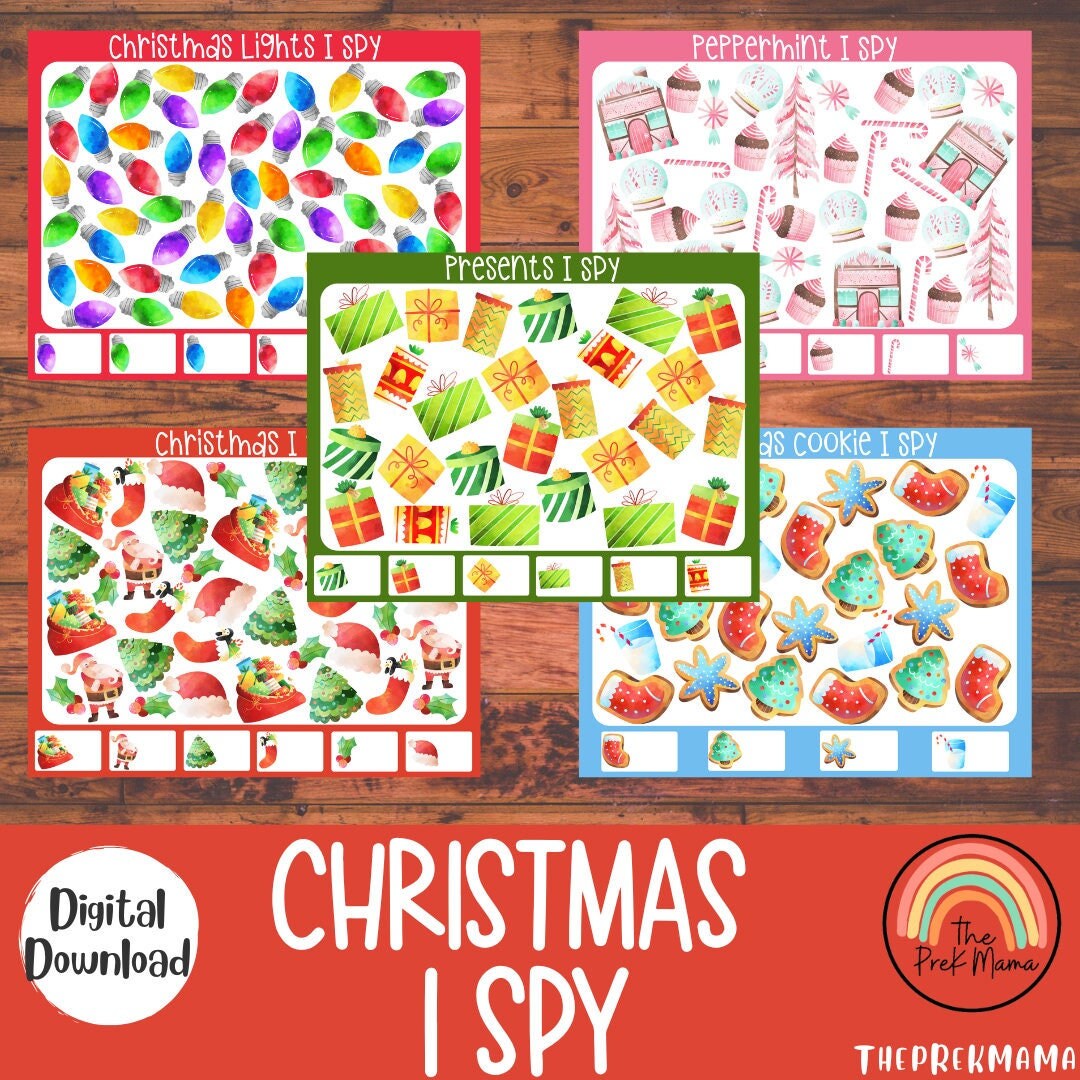 Christmas I Spy Preschool Game Christmas Preschool - Etsy