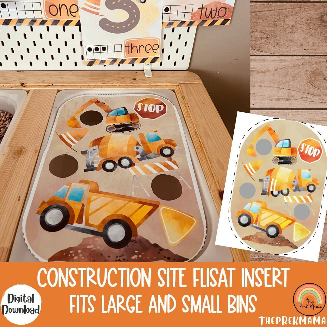 Construction Site Flisat Inserts, Flisat Table, Flisat Insert Printable ...
