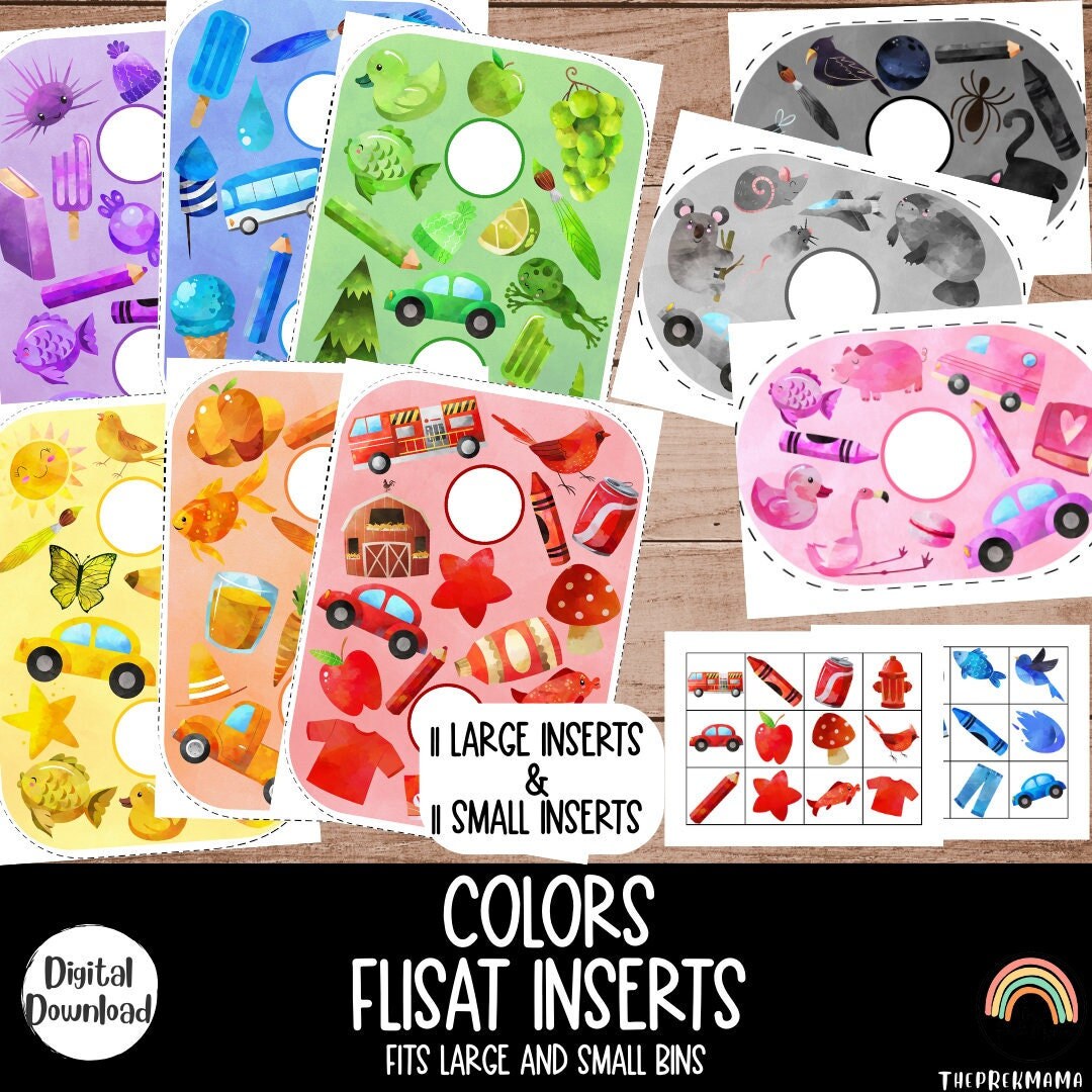 Colors Sort Flisat Inserts, Flisat Table, Flisat Insert Printable ...