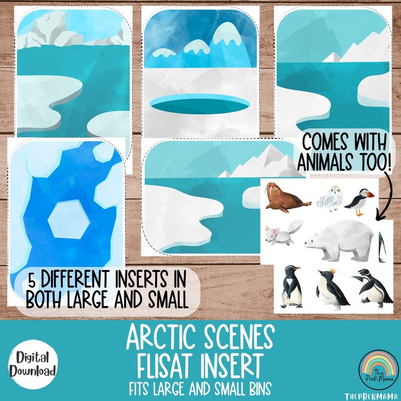 Arctic Scenes Flisat Inserts, Winter Flisat, Flisat Insert Printable ...