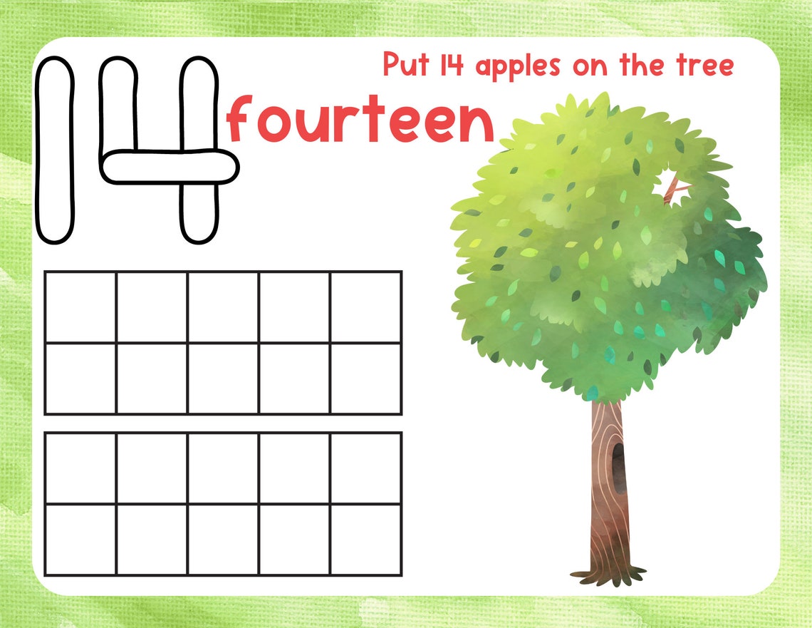 Apple Tree Play Dough Mats, Play Doh Mats, Toddler Activities ...