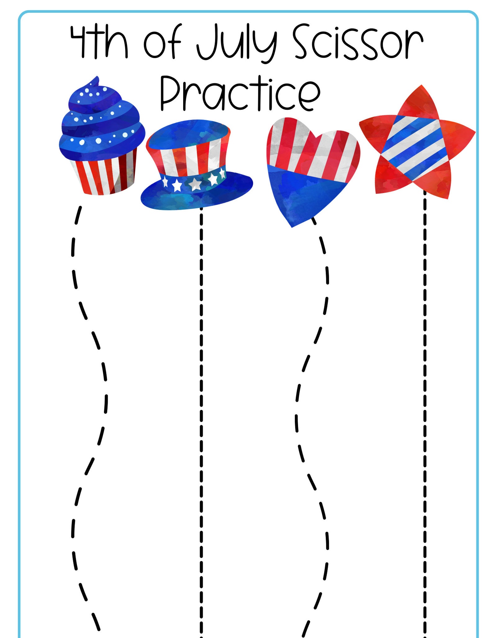 4th of July Preschool Packet Preschool Worksheets Preschool - Etsy