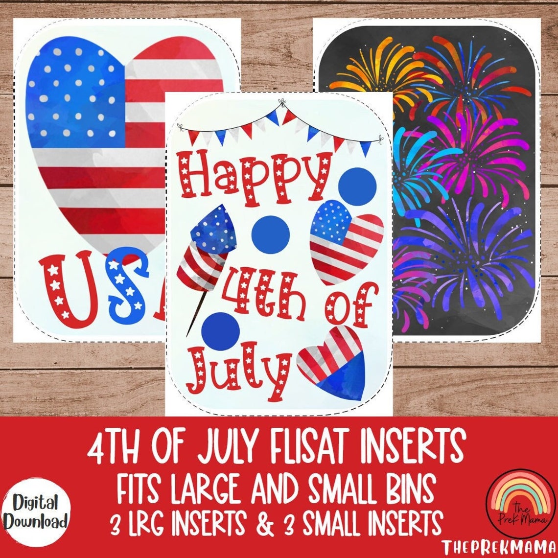 4th of July Flisat Inserts, July Flisat, Flisat Table, Flisat Insert ...