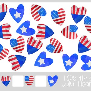 4th of July I Spy Game, Preschool Worksheet, Preschool Printable ...