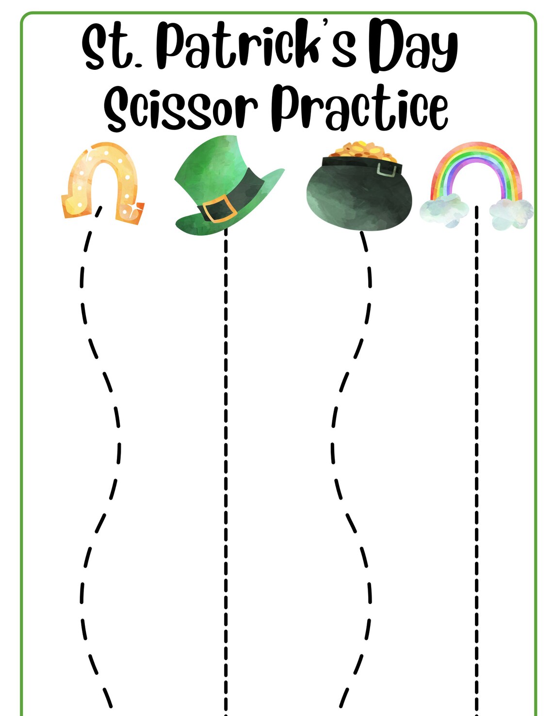 St. Patrick's Day Preschool Packet Preschool Worksheets | Etsy