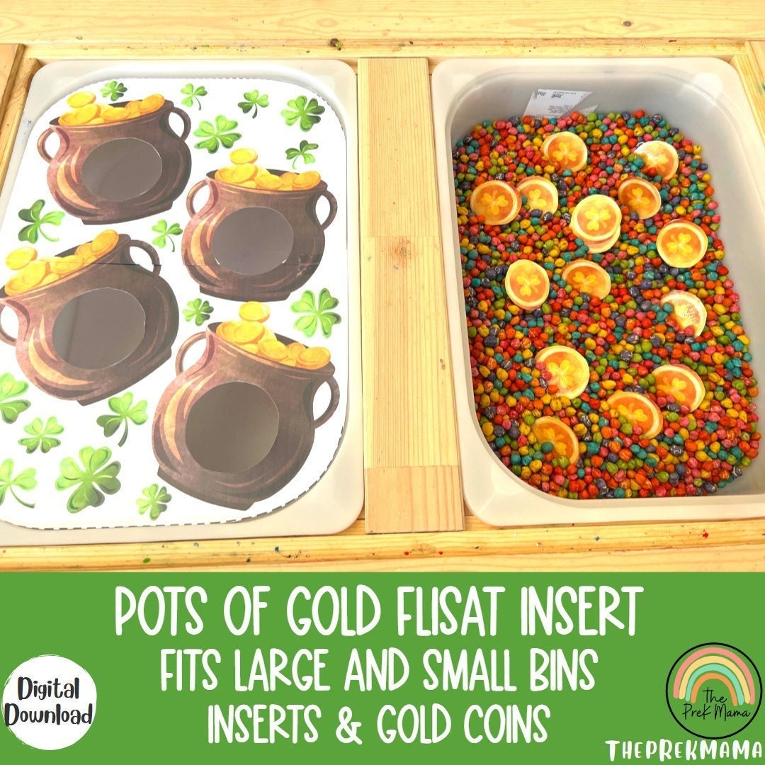 Pots of Gold Flisat Inserts, St Patrick's Day, Flisat Table, Flisat ...