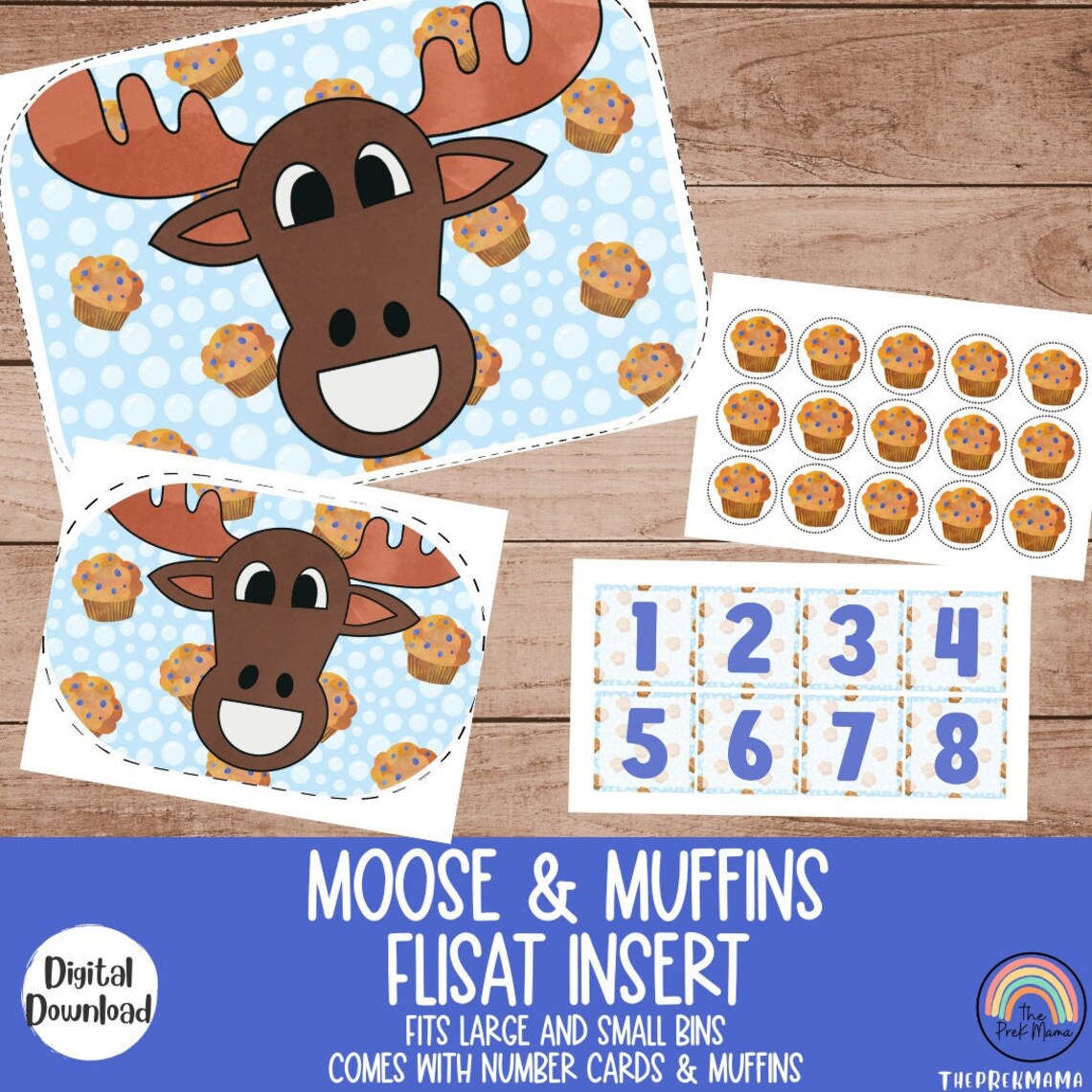 Moose & Muffins Flisat Inserts, Animal Flisat, Flisat Insert Printable ...