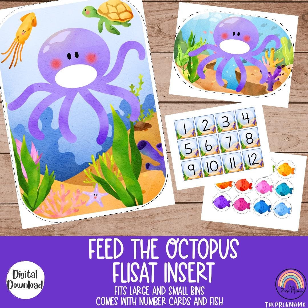Feed the Octopus Flisat Inserts, Flisat Table, Flisat Insert Printable ...