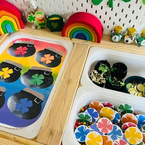Clover Color Sort Flisat Inserts, St Patrick's Day, Flisat Table ...