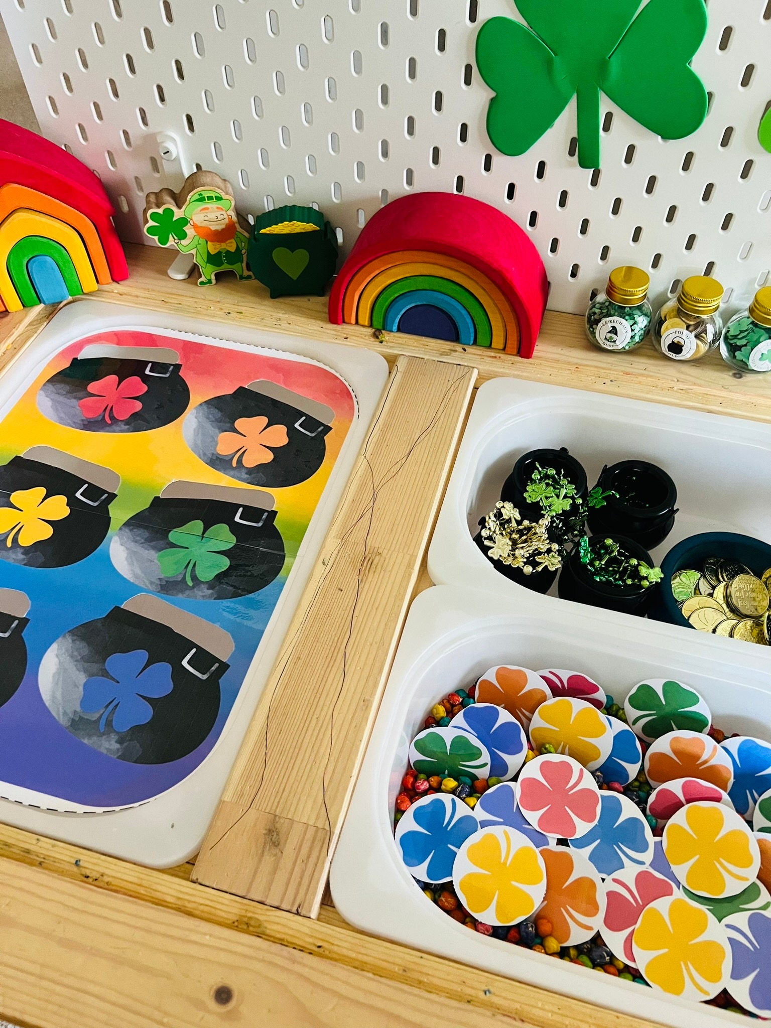 Clover Color Sort Flisat Inserts, St Patrick's Day, Flisat Table ...
