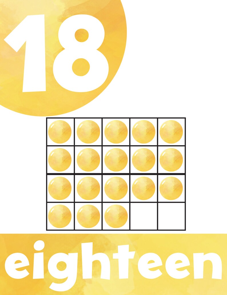 Number Ten Frame Posters Math Activity Preschool Printable - Etsy