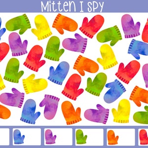 Winter I Spy, Preschool Game, Winter Preschool Printable, Homeschool ...