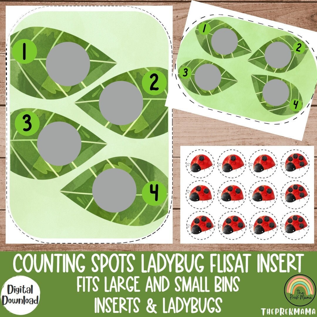 Counting Ladybugs Flisat Inserts, Flisat Table, Flisat Insert Printable ...
