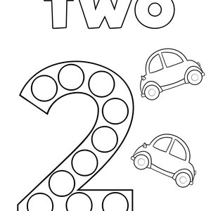 Numbers 1-10 Dot Markers, Dab Markers Preschool Printable, Preschool ...