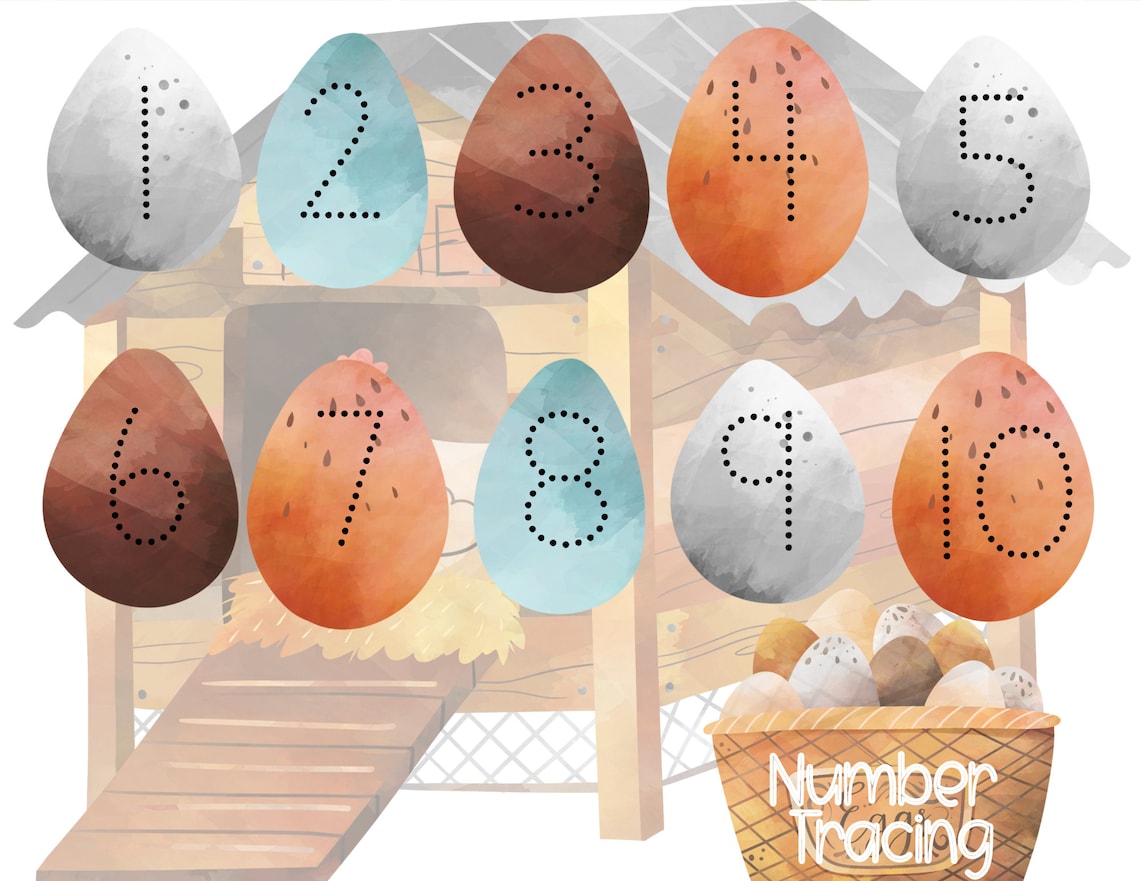 FARM Tracing Worksheets Preschool Handwriting Practice Pre-k - Etsy