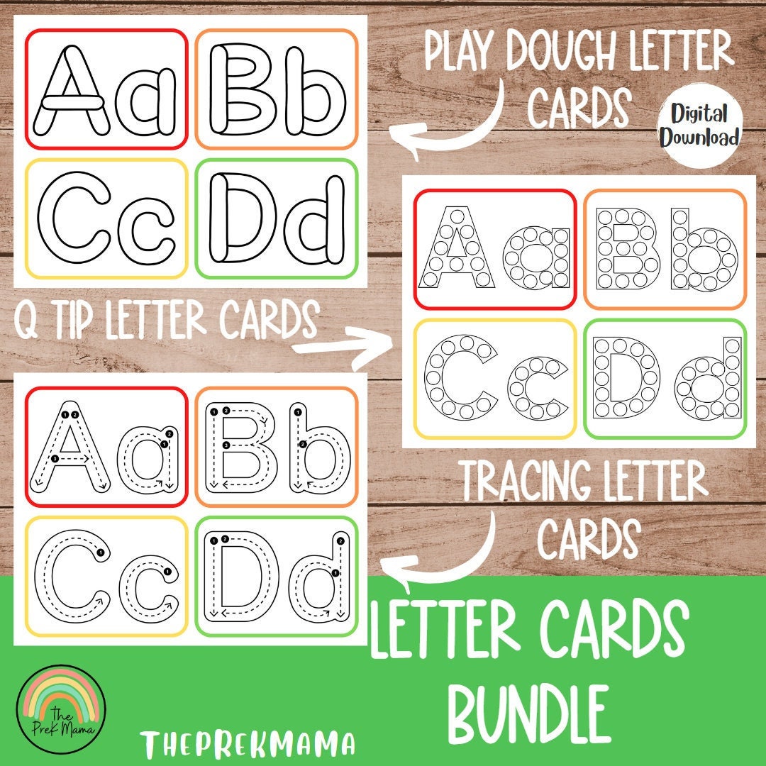 Tracing Card Bundle, Preschool Activity, Preschool Math, Kindergarten ...