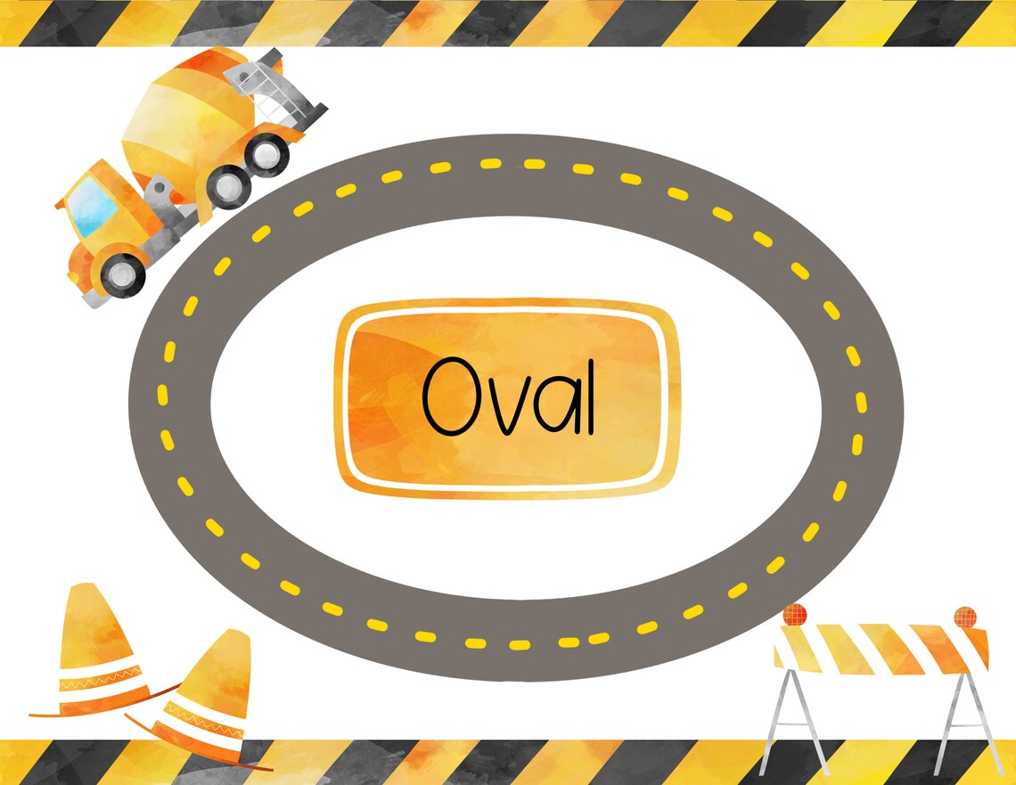 Construction Road Shape Posters, Preschool Printables, Preschool ...