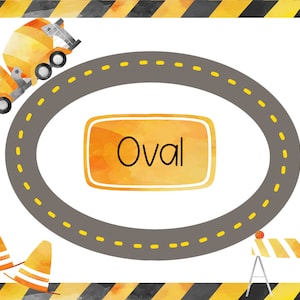 Construction Road Shape Posters, Preschool Printables, Preschool ...