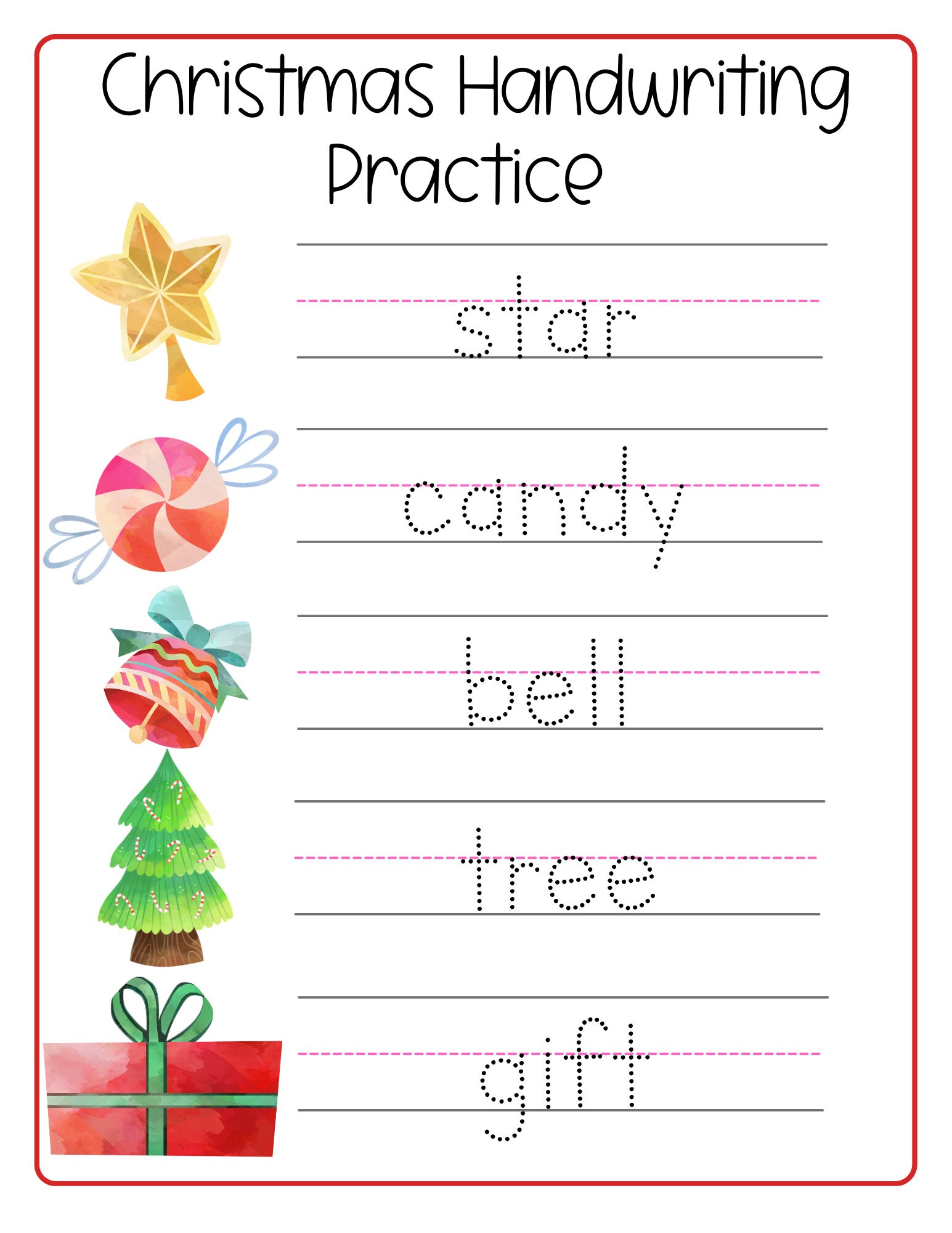 Christmas Preschool Packet, Christmas Preschool Printable, Homeschool ...