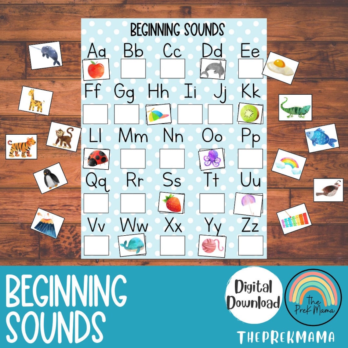 Beginning Sounds Preschool Worksheet Phonics Preschool - Etsy