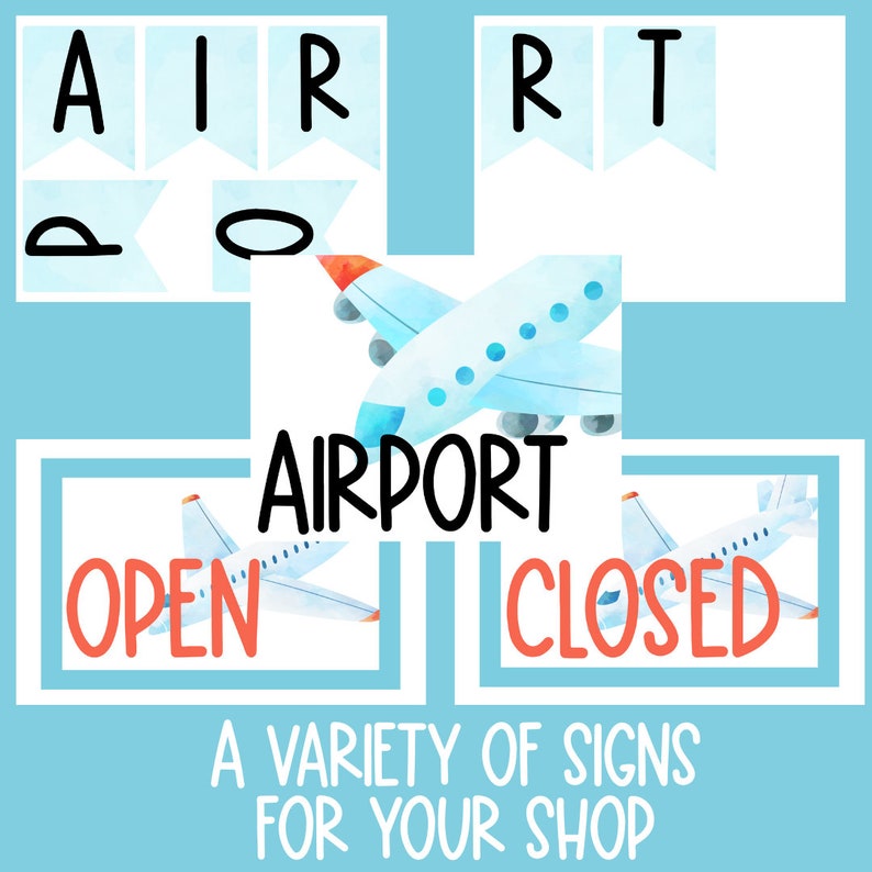 Airport Dramatic Play, Airplane Dramatic Play, Pretend Play, Classroom ...