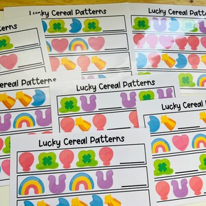Lucky Cereal Patterns, Preschool Curriculum, Preschool Printable ...