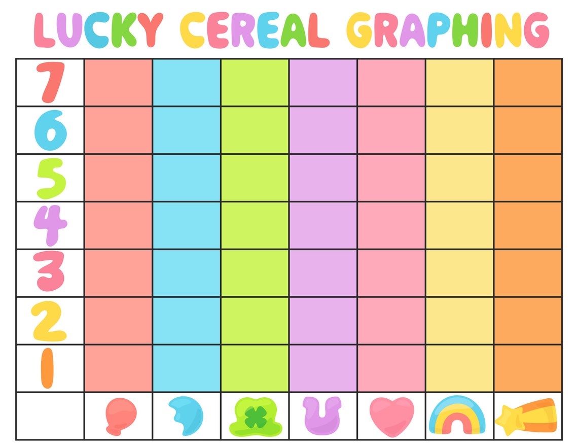 Lucky Cereal Counting and Sorting Preschool Printable - Etsy