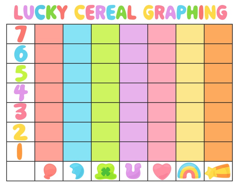 Lucky Cereal Counting and Sorting Preschool Printable - Etsy