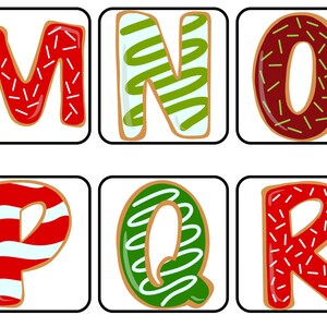 Christmas Cookie Alphabet and Numbers, Preschool Printable, Christmas ...