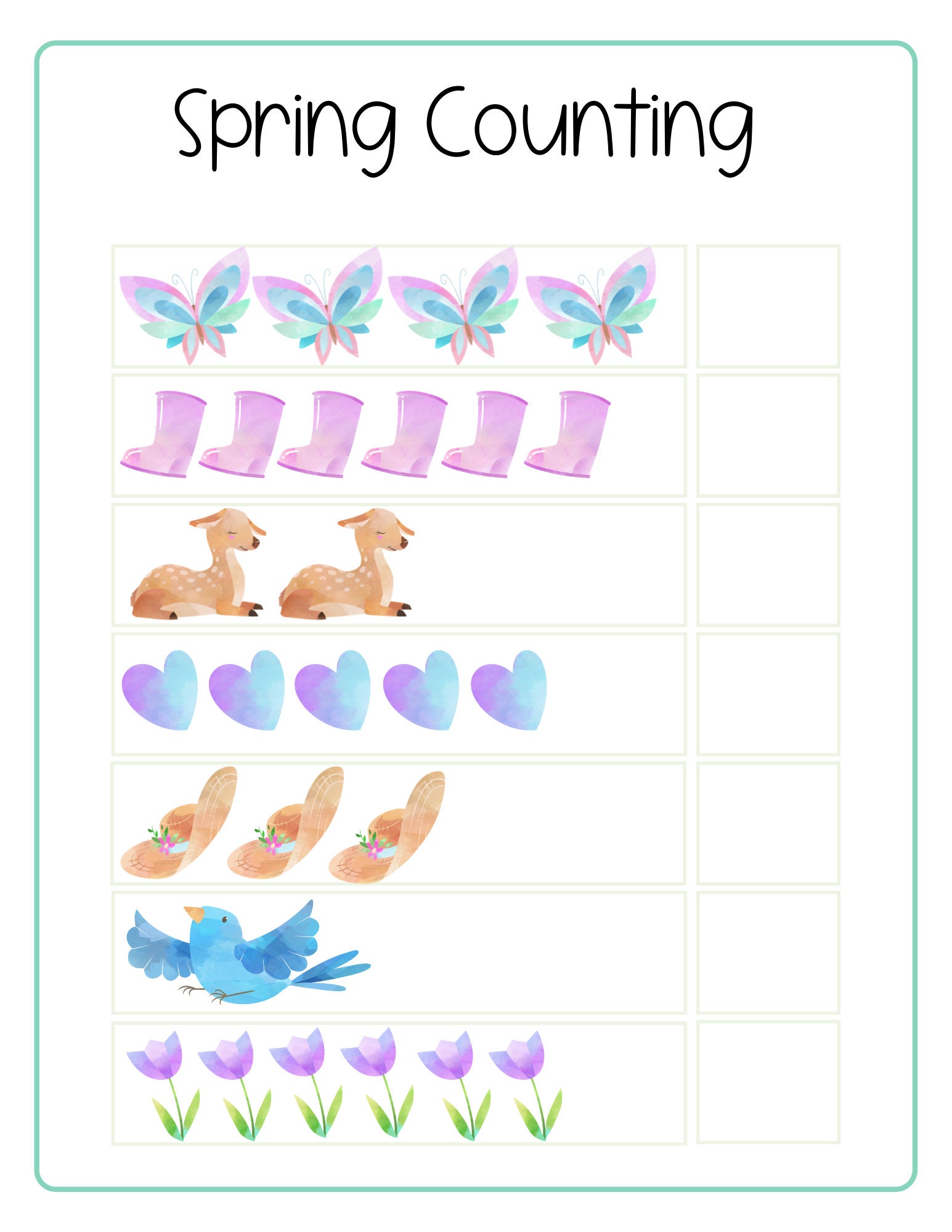 Spring Preschool Packet Preschool Worksheets Preschool - Etsy