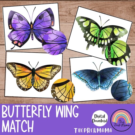 Butterfly Wing Match Preschool Printable Preschool Game - Etsy Ireland